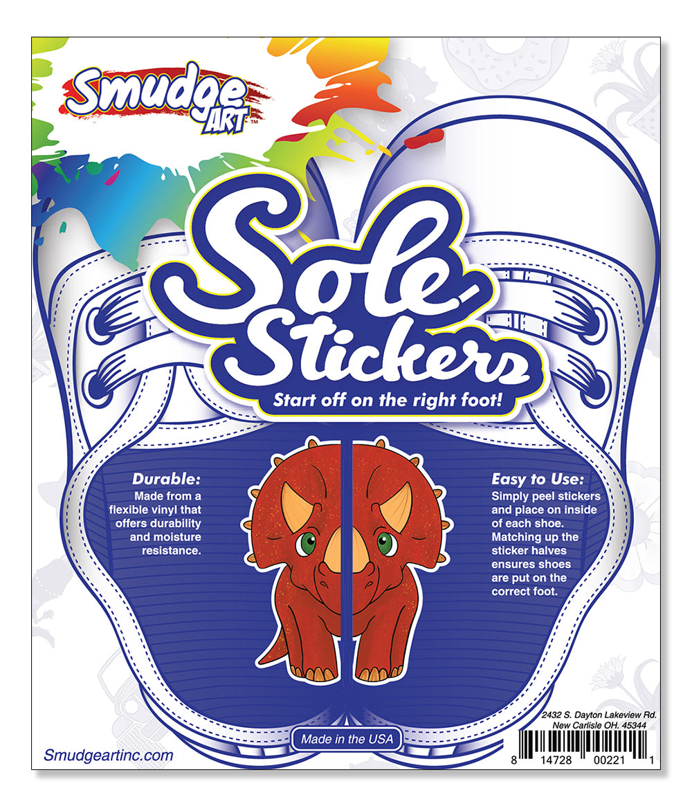 Triceratops Sole Sticker – Smudge Art